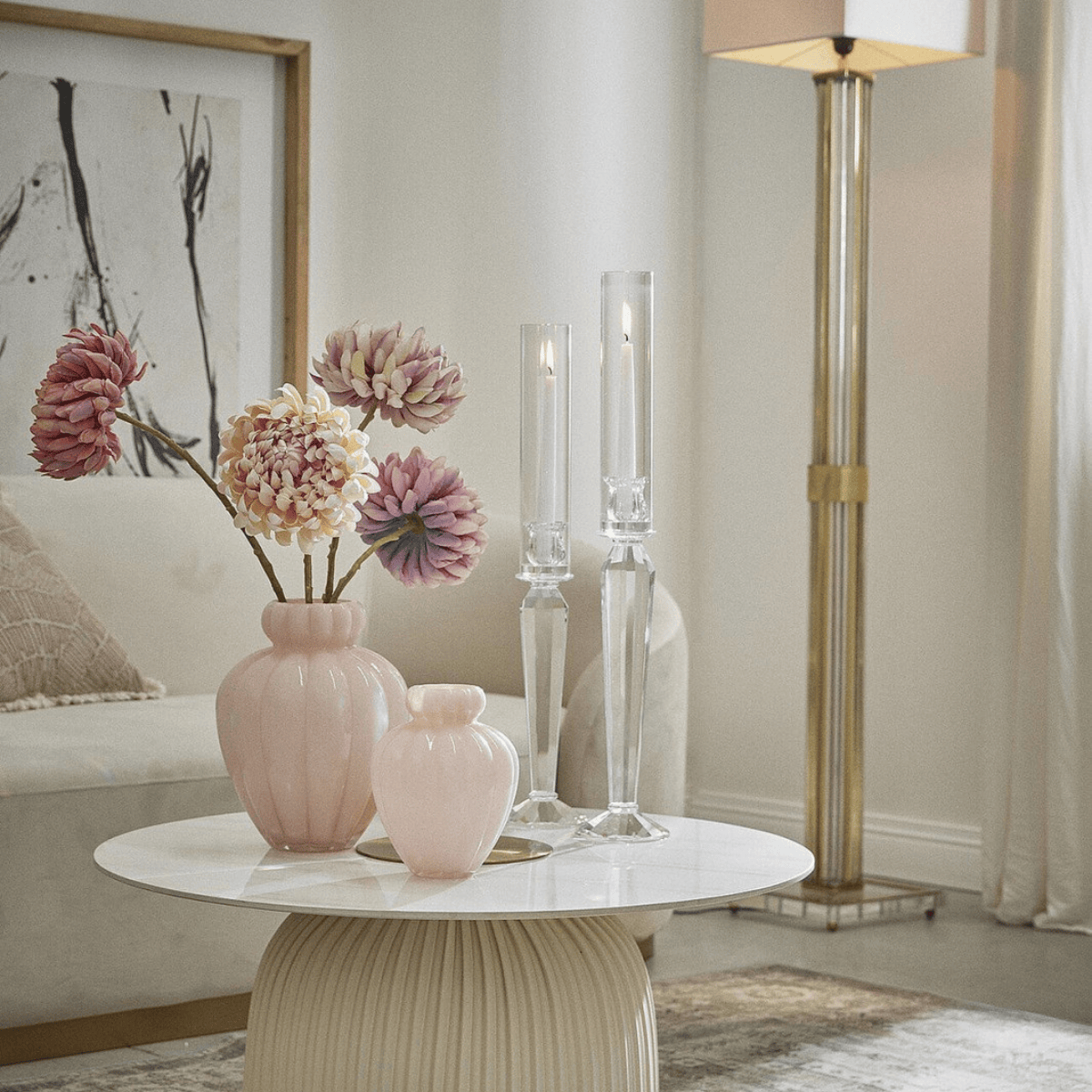 Crystal prisma candle holder